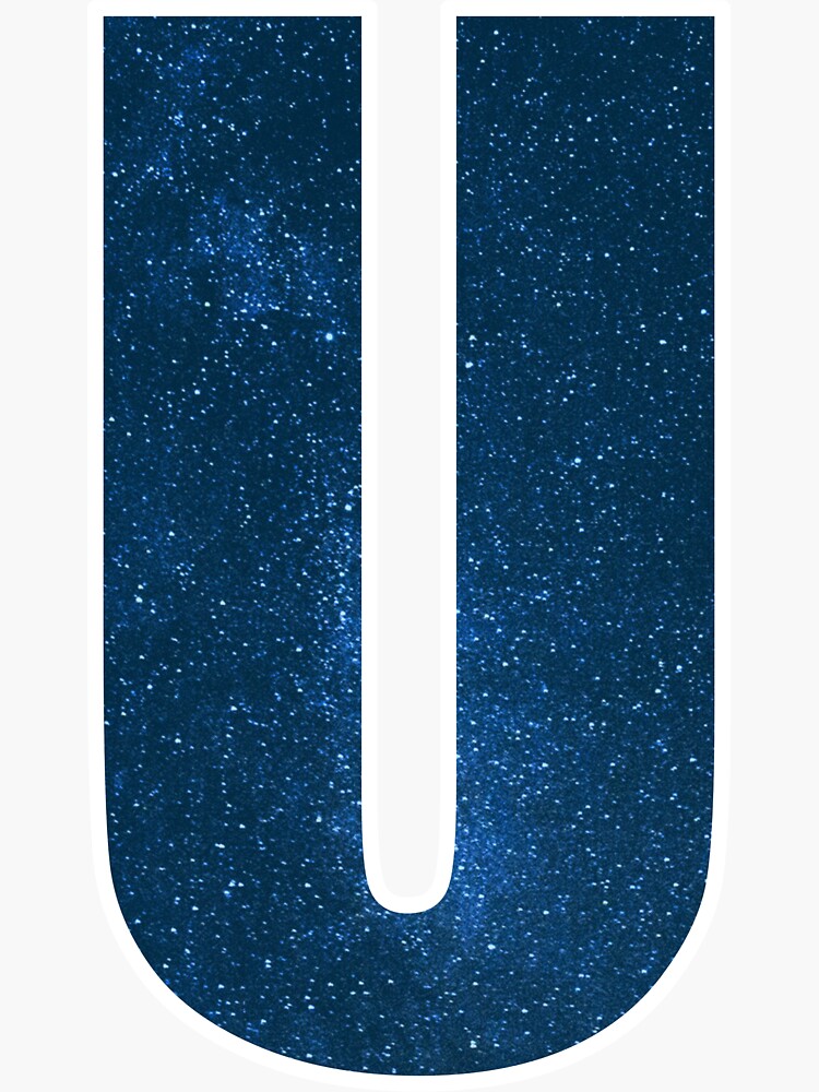 "Letter U - Stars in the Sky Monogram Art" Sticker by dylanxh | Redbubble