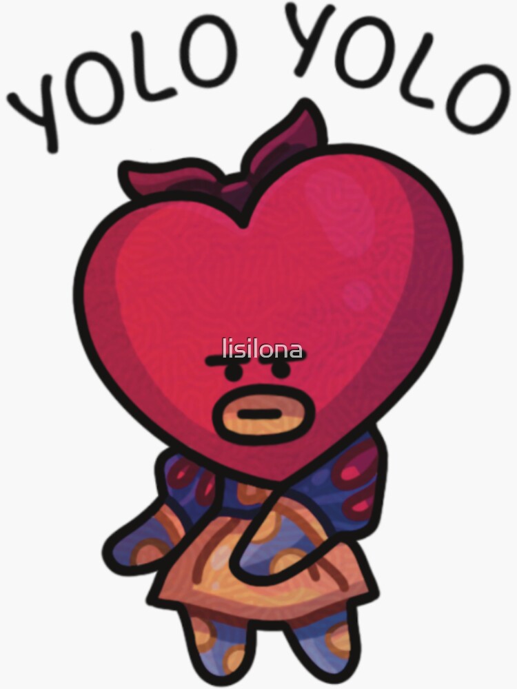"Taehyung Tata BTS Yolo Yolo Dance" Sticker for Sale by lisilona ...