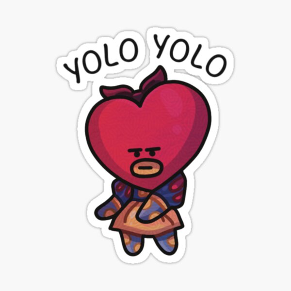 "Taehyung Tata BTS Yolo Yolo Dance" Sticker for Sale by lisilona ...