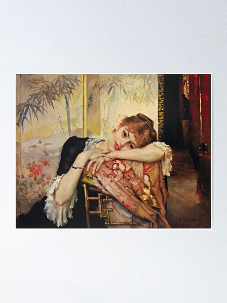 "The Parisienne (Virginie) - Albert Edelfelt" Poster for Sale by ...