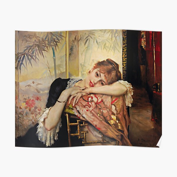"The Parisienne (Virginie) - Albert Edelfelt" Poster for Sale by ...
