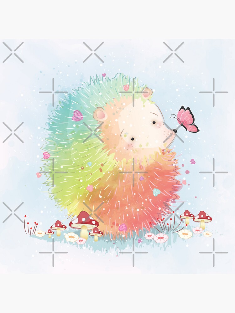 "Cute Rainbow Hedgehog" Sticker for Sale by zanbo | Redbubble