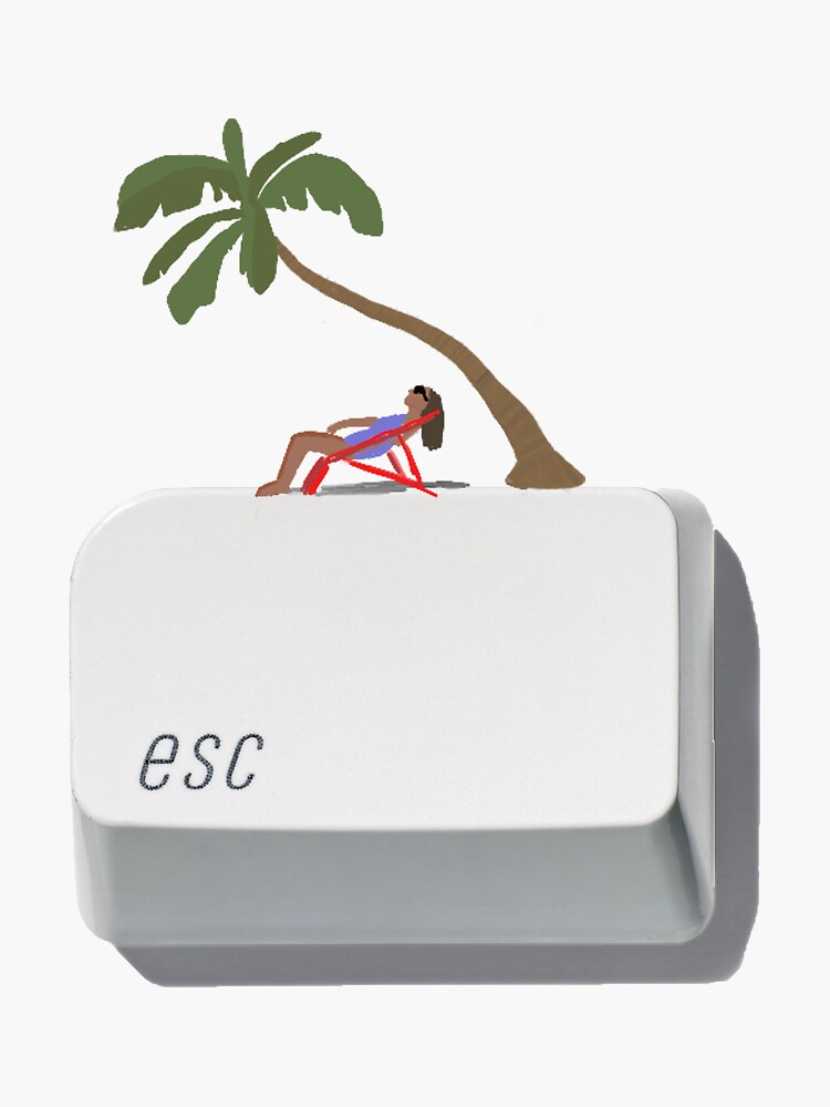 "ESC Key " Sticker by lodoodles | Redbubble