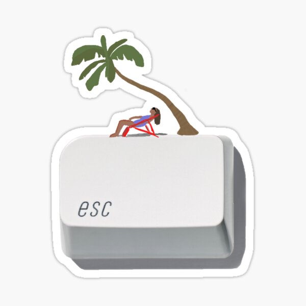"ESC Key " Sticker by lodoodles | Redbubble