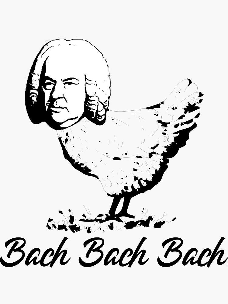 "Bach Bach Bach" Sticker for Sale by metin1331 | Redbubble