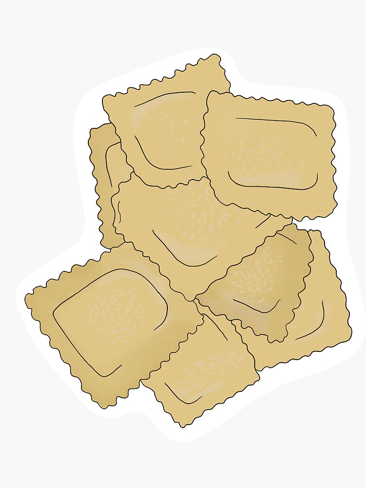 "Ravioli" Sticker for Sale by maddy-maroney | Redbubble