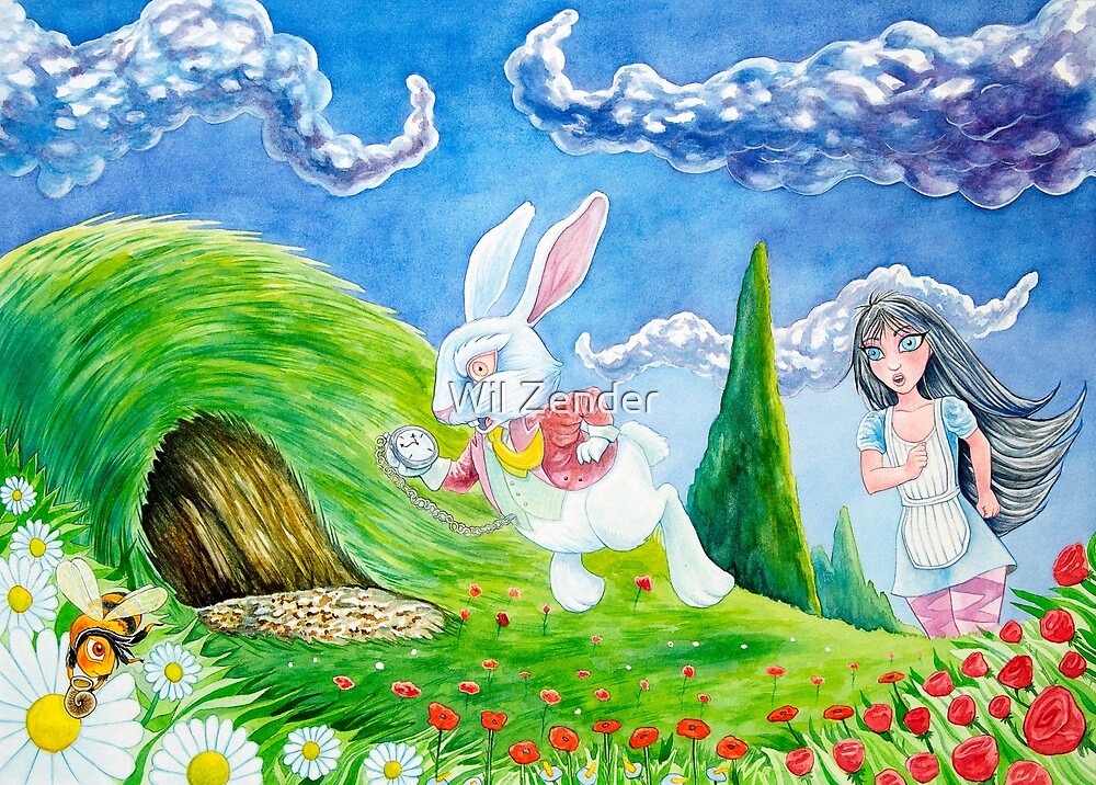 "Oh dear! I shall be late! (Alice and the White Rabbit)" by Wil Zender ...