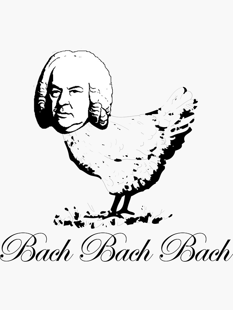 "Bach Bach Bach" Sticker for Sale by metin1331 | Redbubble