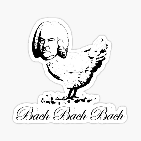 "Bach Bach Bach" Sticker for Sale by metin1331 | Redbubble