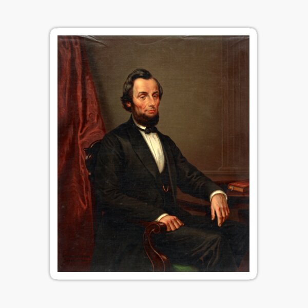 "Portrait of President Abraham Lincoln" Sticker for Sale by allhistory ...