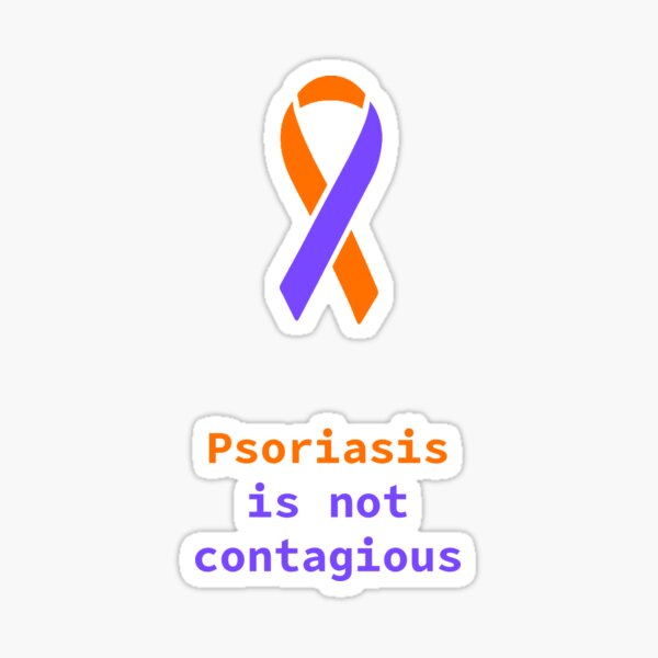 "Psoriasis is not contagious" Sticker for Sale by Tomste | Redbubble