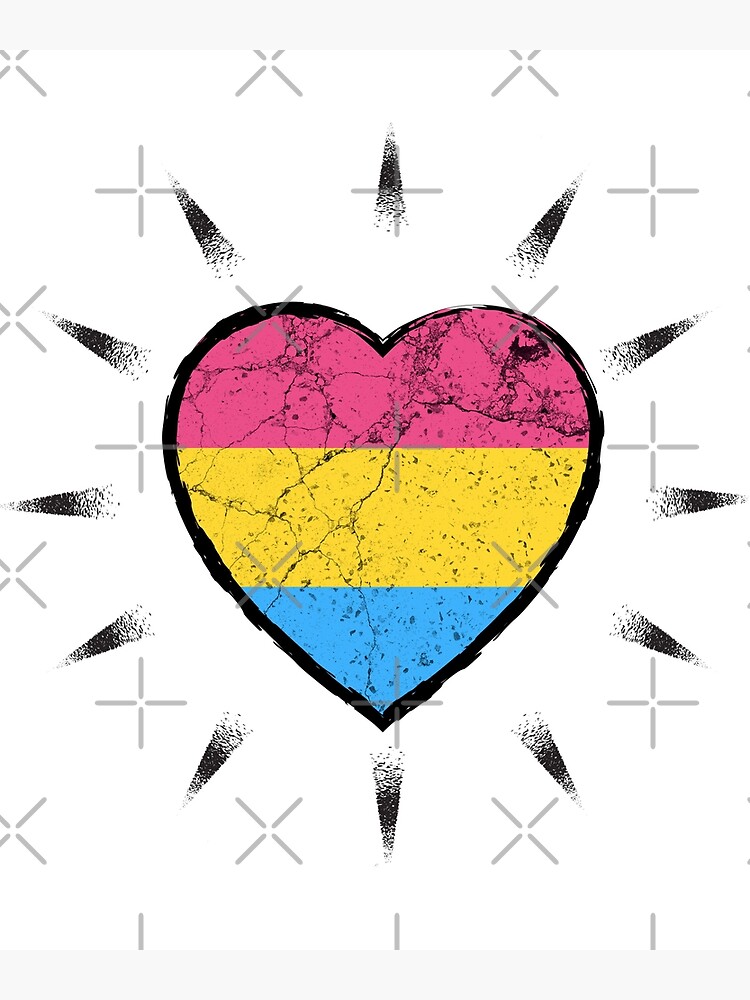 Lámina Fotográfica «el Corazón Pansexual Late Por La Diversidad Y El