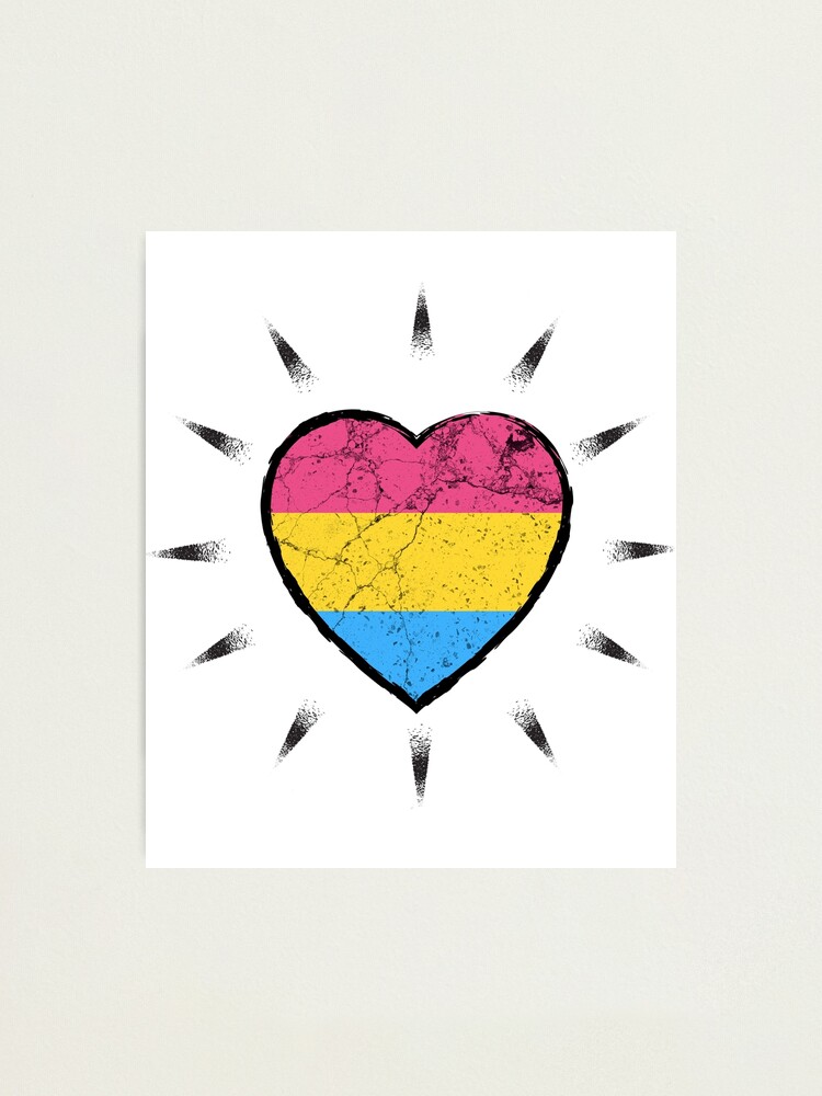 Lámina Fotográfica «el Corazón Pansexual Late Por La Diversidad Y El