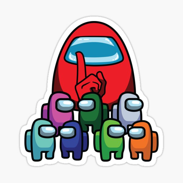 Among Us Shh Stickers | Redbubble