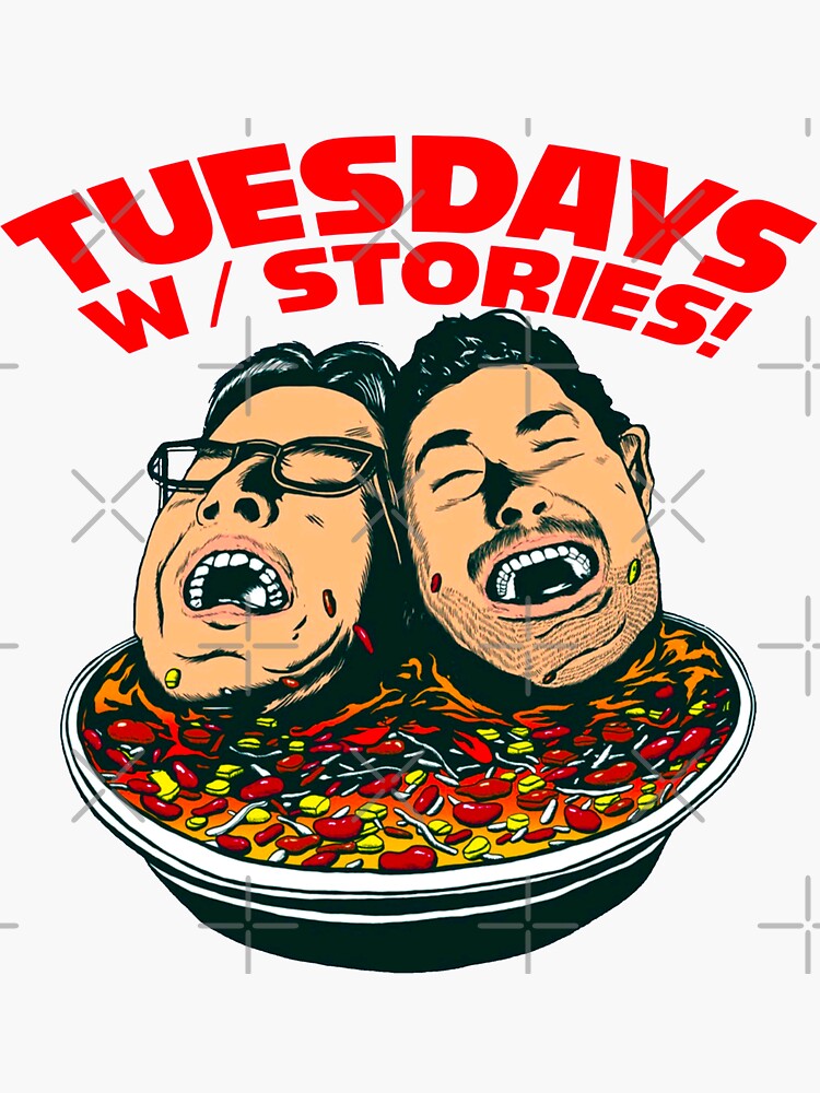 "Tuesdays With Stories podcast!" Sticker by ICOAHEnding | Redbubble
