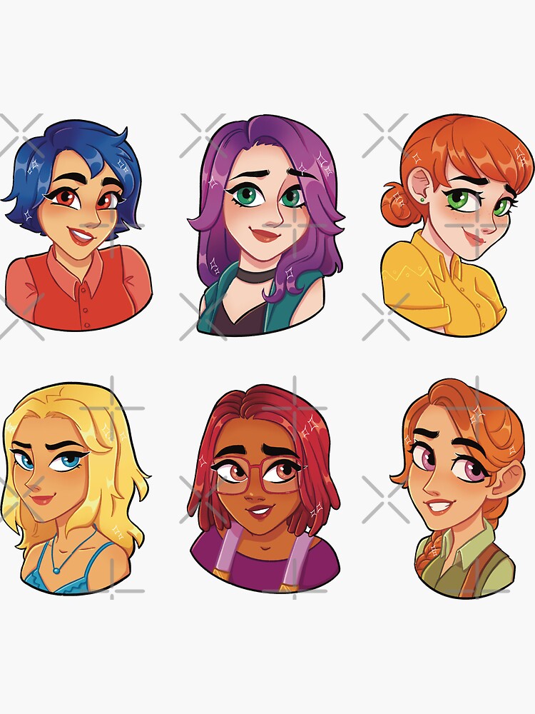 "Stardew Gals" Sticker for Sale by Kagatermie | Redbubble