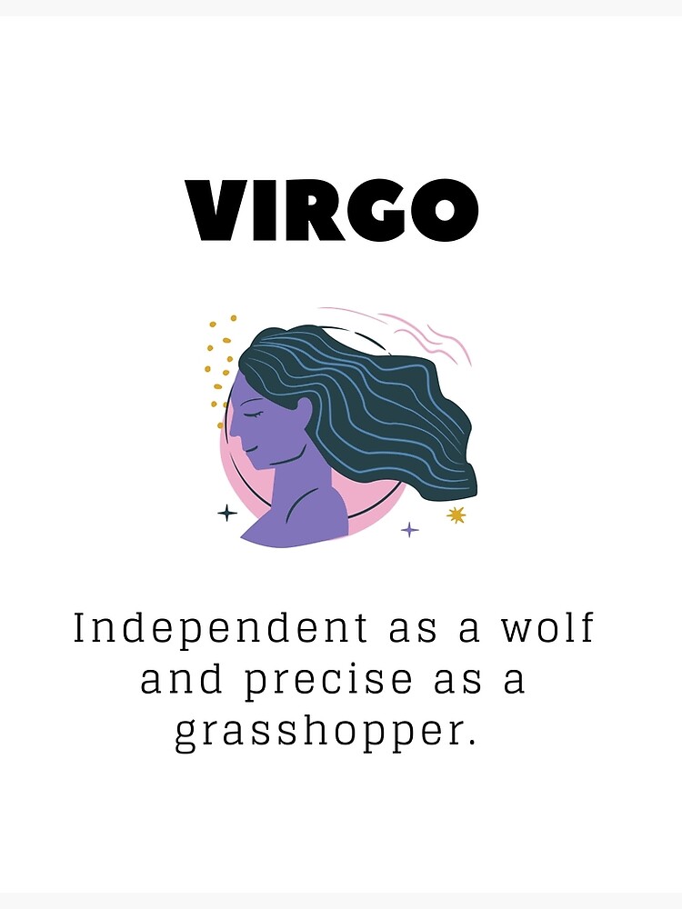 "Virgo - Independent as a Wolf and Precise as a Grasshopper" Poster for ...