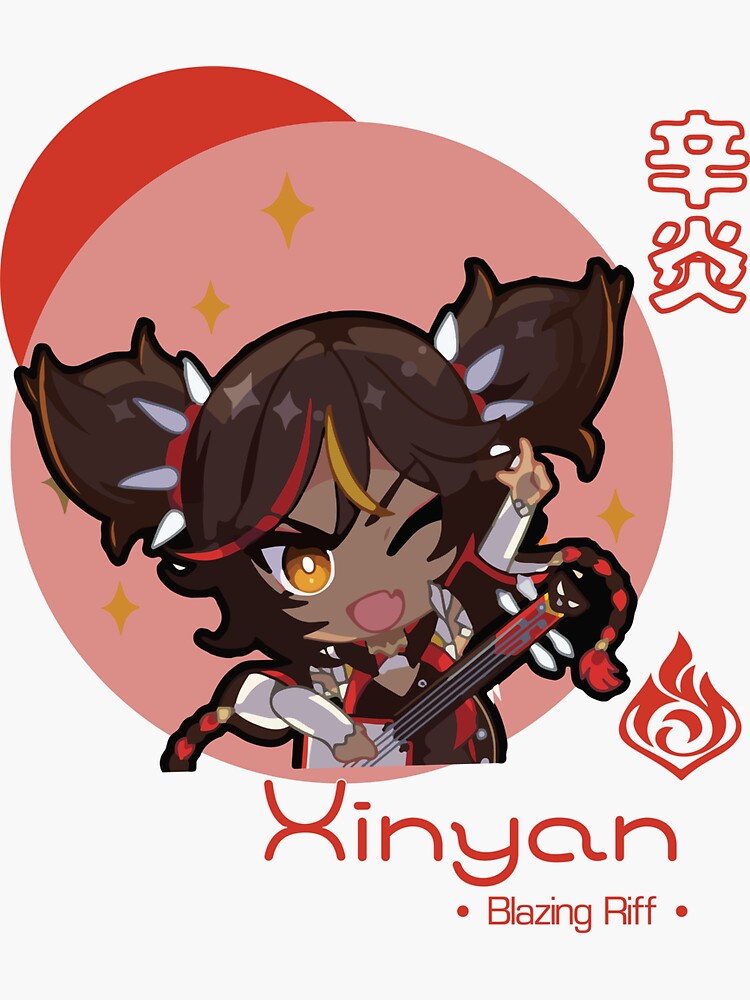 "Genshin Impact Xinyan - Blazing Riff" Sticker for Sale by ornbrcp ...