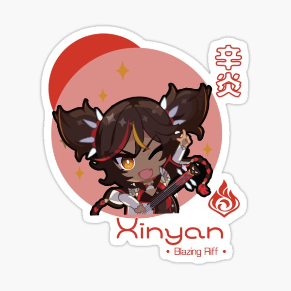 "Genshin Impact Xinyan - Blazing Riff" Sticker for Sale by ornbrcp ...