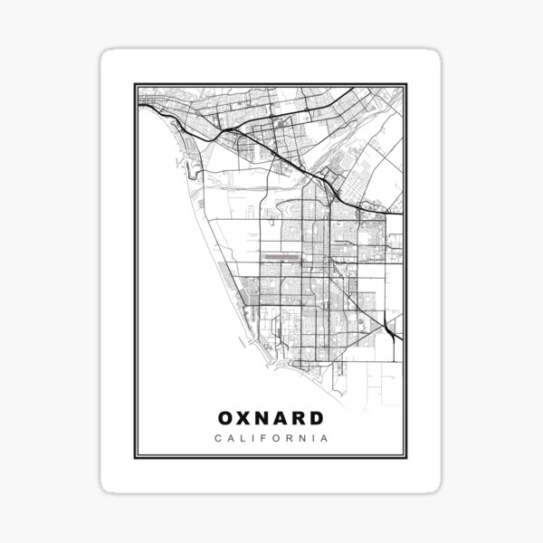 "Oxnard Map" Sticker for Sale by sibudas | Redbubble