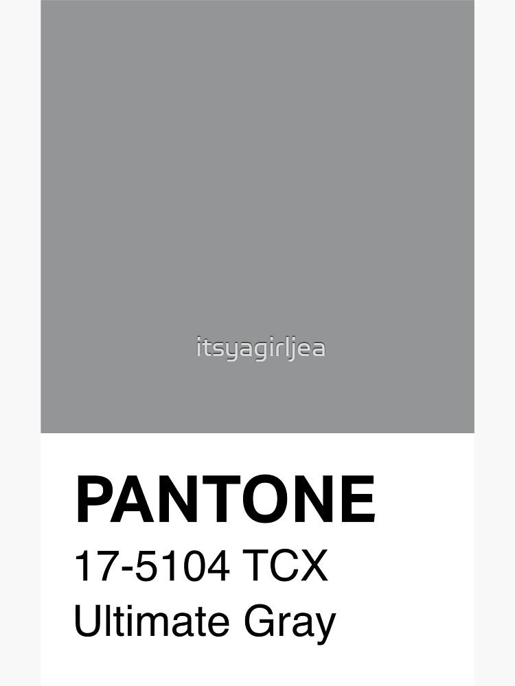 "PANTONE Ultimate Gray 17-5104 TCX" Sticker for Sale by itsyagirljea ...