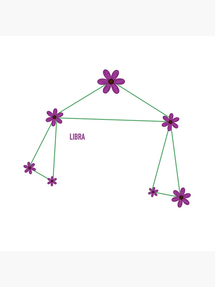 "Libra Flower Sign" Poster for Sale by LivyAnn-921 | Redbubble