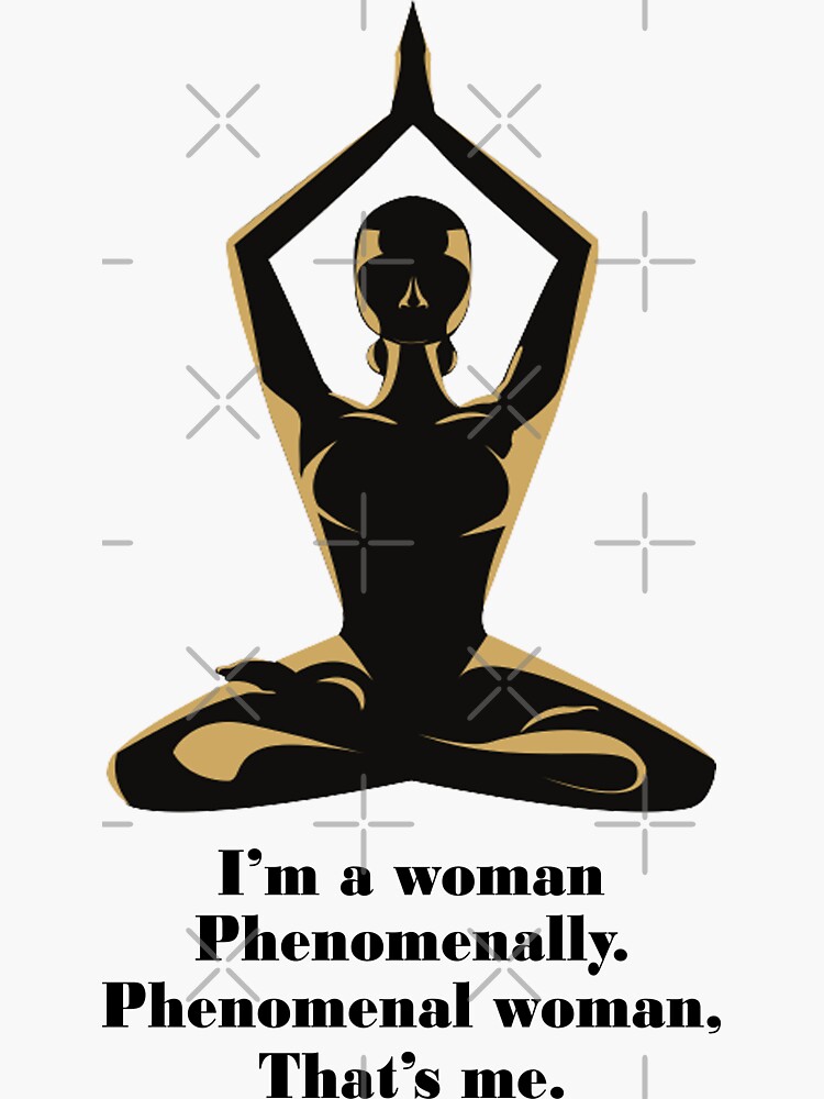 " Phenomenal woman" Sticker for Sale by VaishnaviD | Redbubble