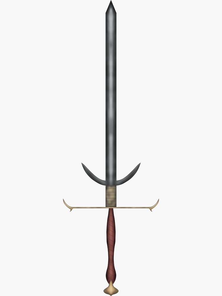 "Zweihander - German Greatsword" Sticker by RagDesigns | Redbubble