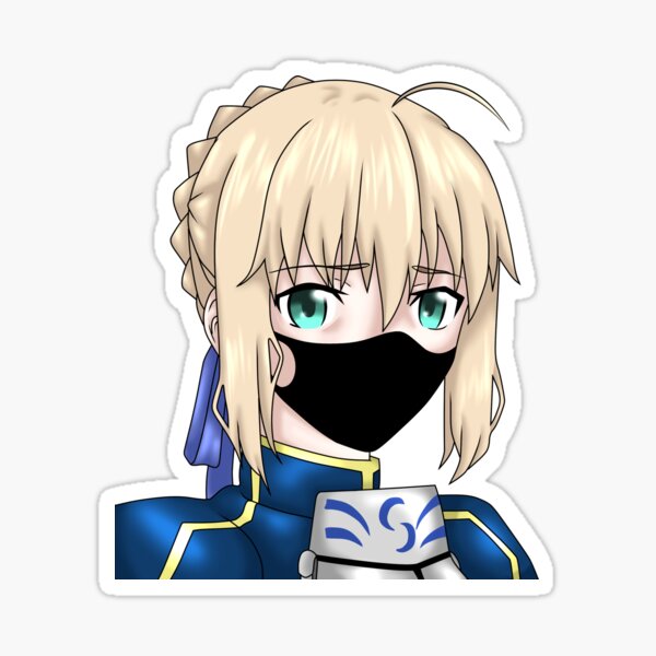 "Masked Saber" Sticker for Sale by CuteD0ggo | Redbubble