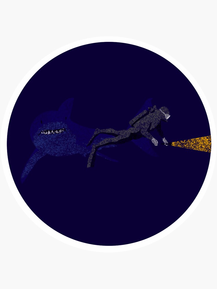 "Dark Dive (Circle)" Sticker by KO-Sketch | Redbubble