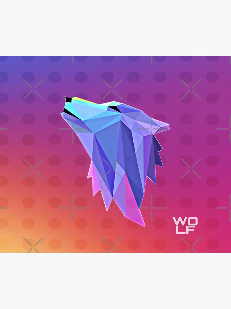 "Polygon Wolf" Poster for Sale by Logologotoon | Redbubble