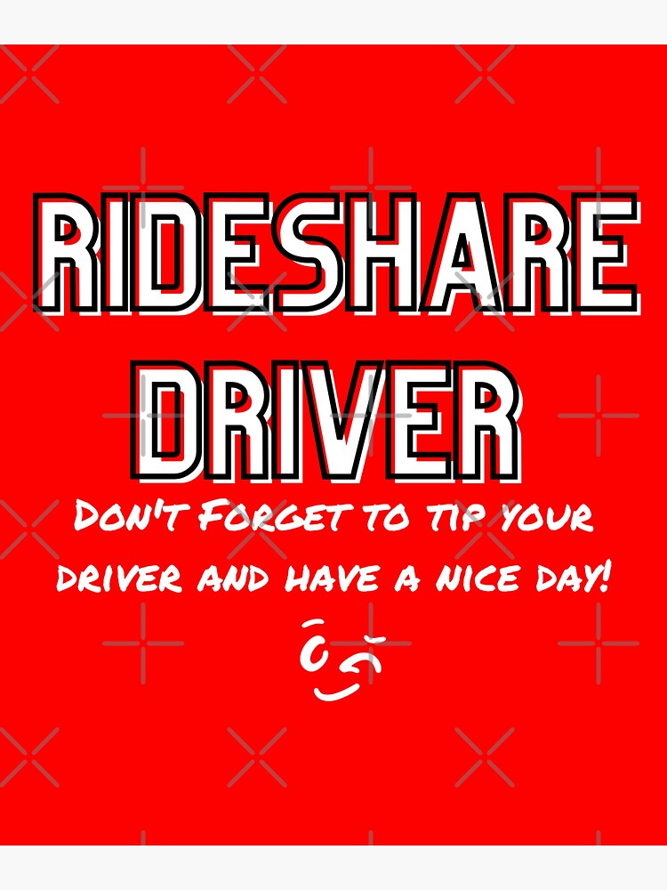 "Rideshare Driver" Sticker by GleamingGiant | Redbubble