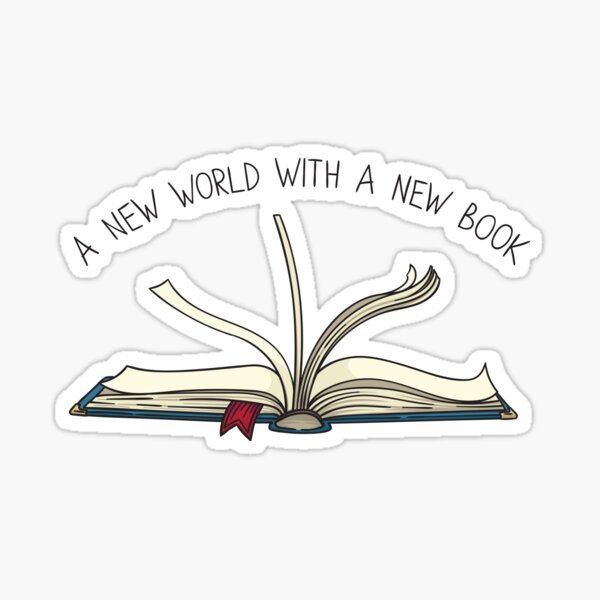 "New Book" Sticker for Sale by deepfuze | Redbubble