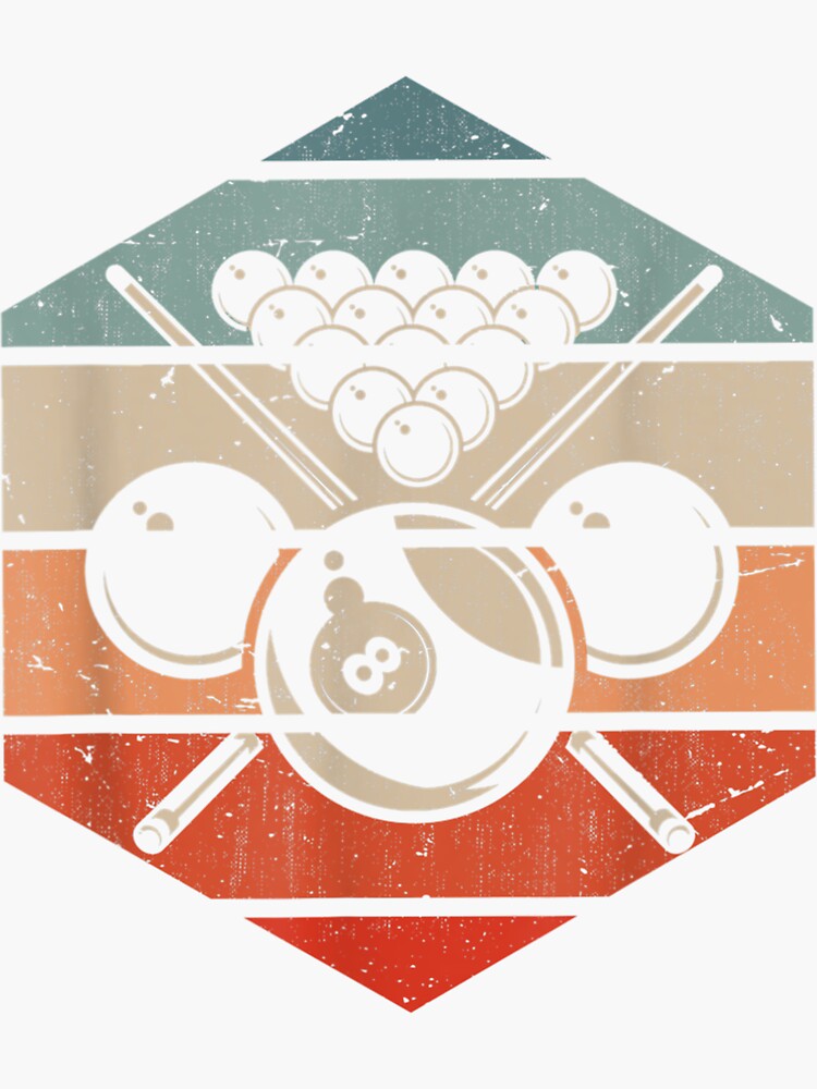 "Vintage Billard 8 Ball Snooker Player " Sticker for Sale by aguilaro ...