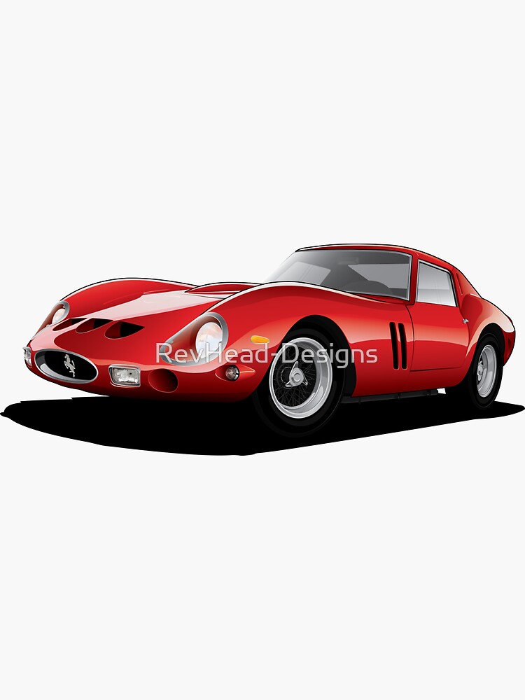 "Ferrari 250 GTO" Sticker for Sale by RevHead-Designs | Redbubble