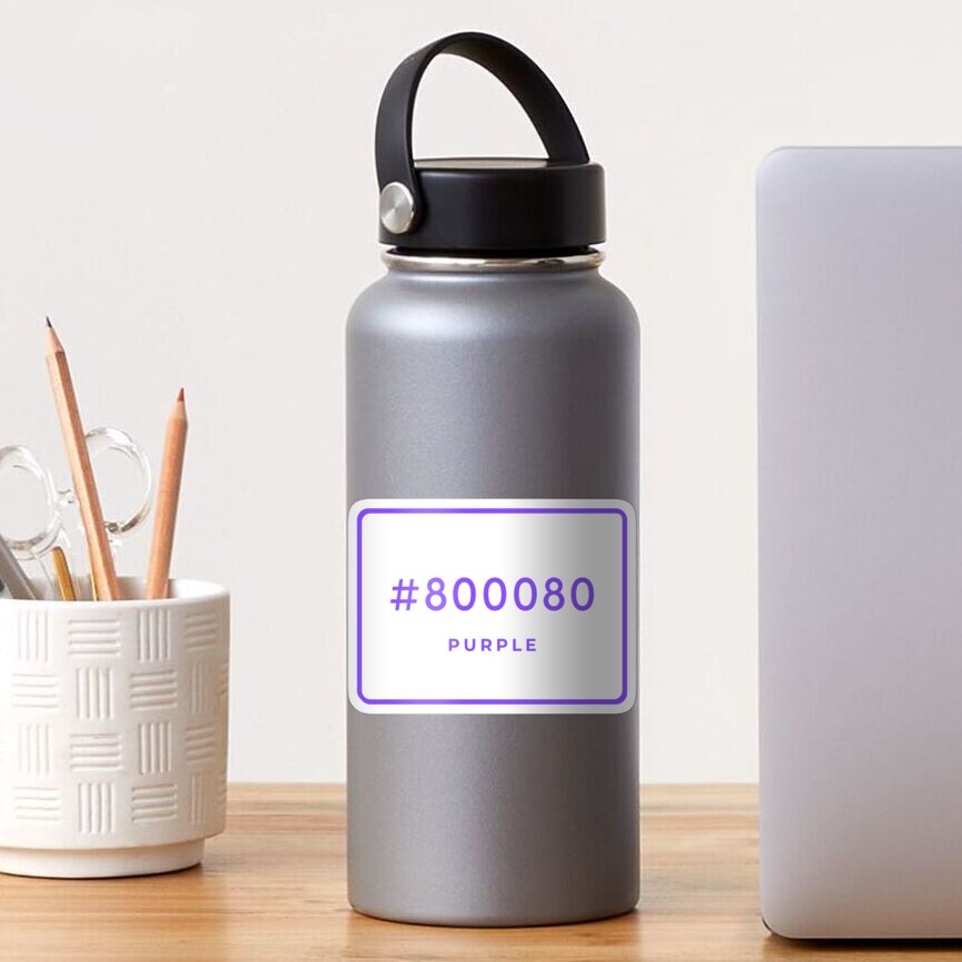 "Purple Hex Code Color #800080" Sticker for Sale by MinimalSketches ...