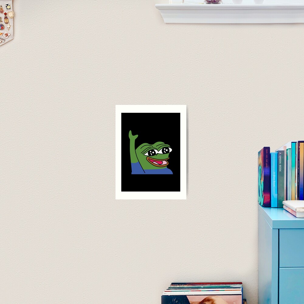 "peepoHey / peepoWave Emote High Quality" Art Print for Sale by ...