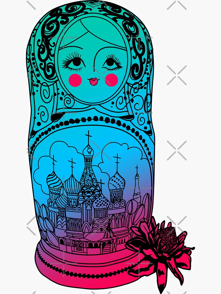"Matryoshka" Sticker by Tane111 | Redbubble