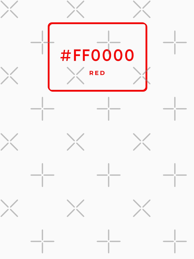 "RED Hex Code Color #FF0000" Essential T-Shirt for Sale by ...