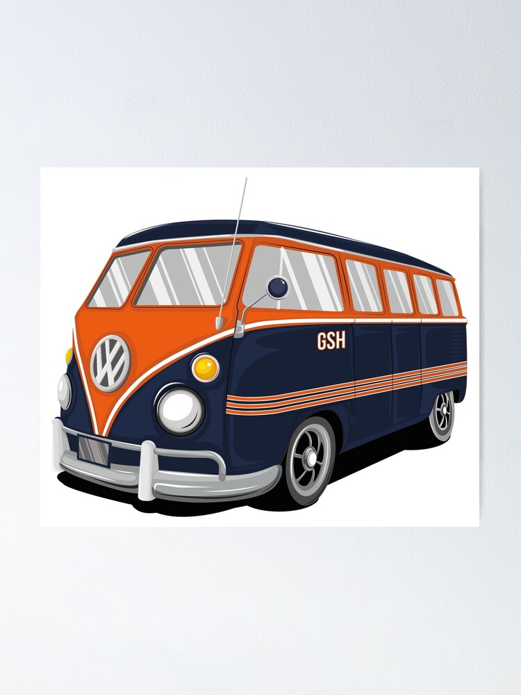 "Da Bears Bus Inspired Camper Van" Poster by BearCreative | Redbubble