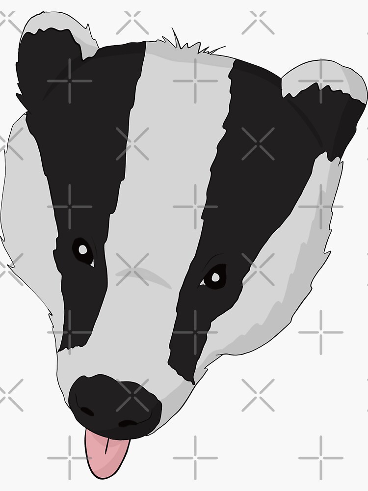 "Cheeky Chappy Badger Cute Cartoon" Sticker for Sale by itschloecleary ...