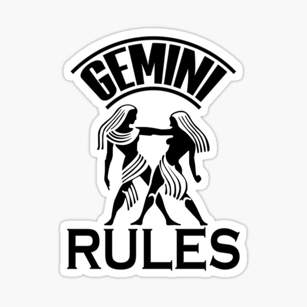 "GEMINI Rules" Sticker for Sale by KARMANA1 | Redbubble