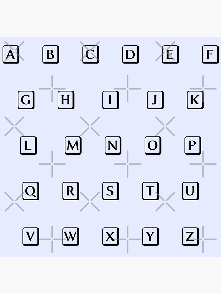 "Alphabet Black Capital Letters In Boxes" Art Print for Sale by b-for ...