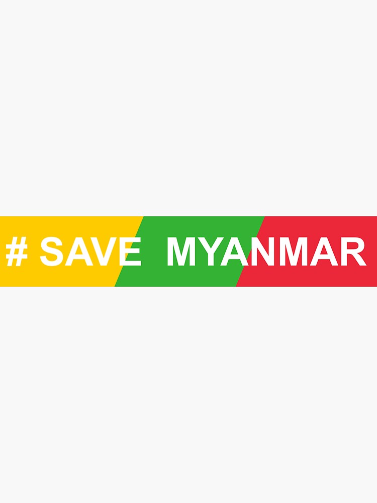 "Save Myanmar" Sticker for Sale by LineMarkers | Redbubble
