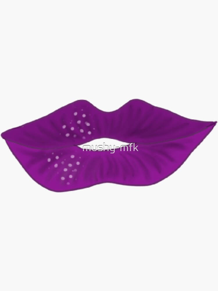 "Purple Lips | mushy" Sticker by mushy-mfk | Redbubble