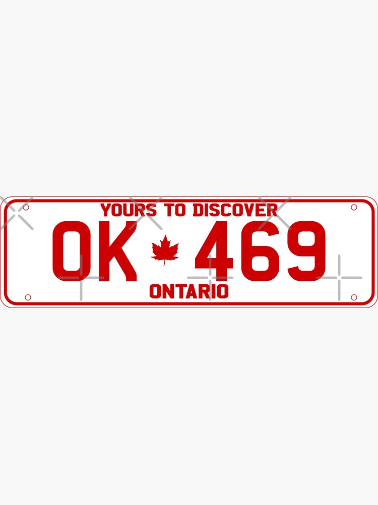 "Novelty Canadian number plate" Sticker for Sale by fil00 | Redbubble