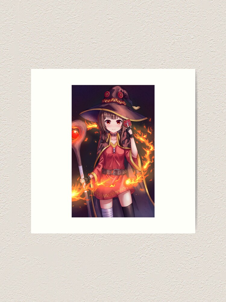 "Megumin holding an eye patch [KonoSuba] " Art Print by fergus0013 ...