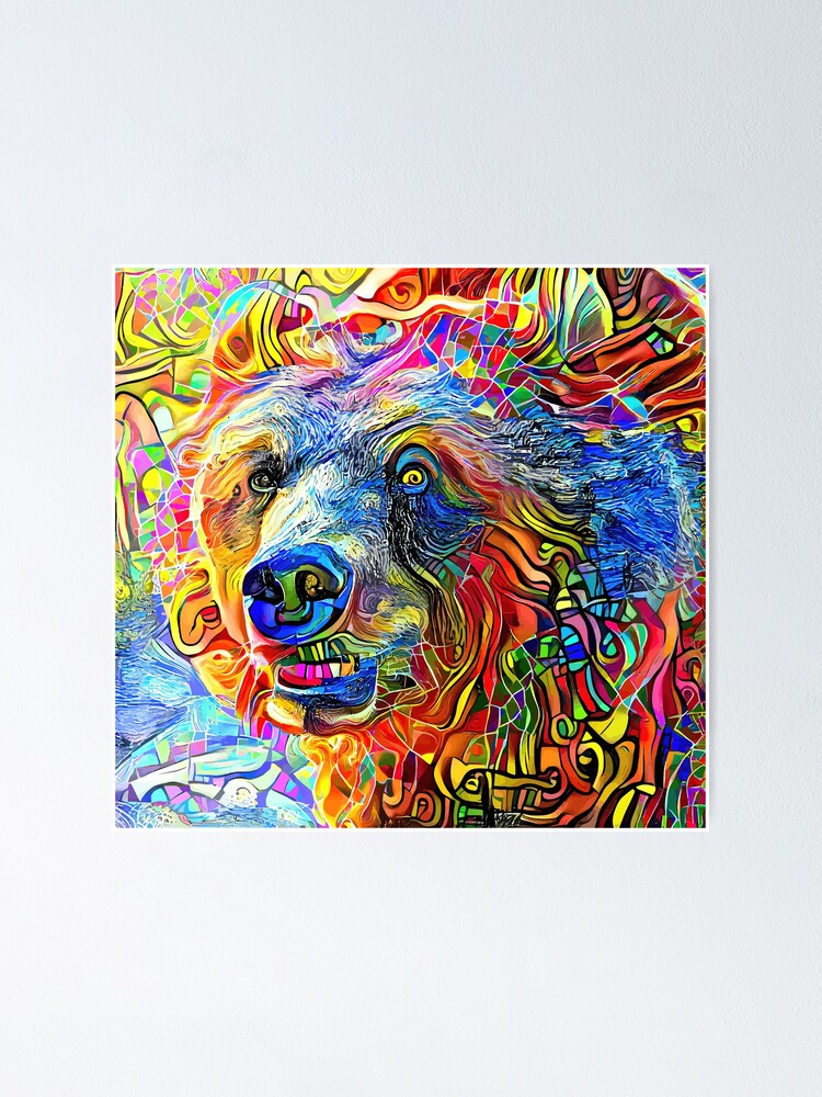 "Bold Bear" Poster by Prawny | Redbubble