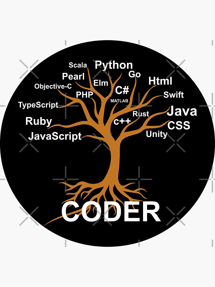 "Coder / Programmer Tree" Sticker for Sale by clubtee | Redbubble