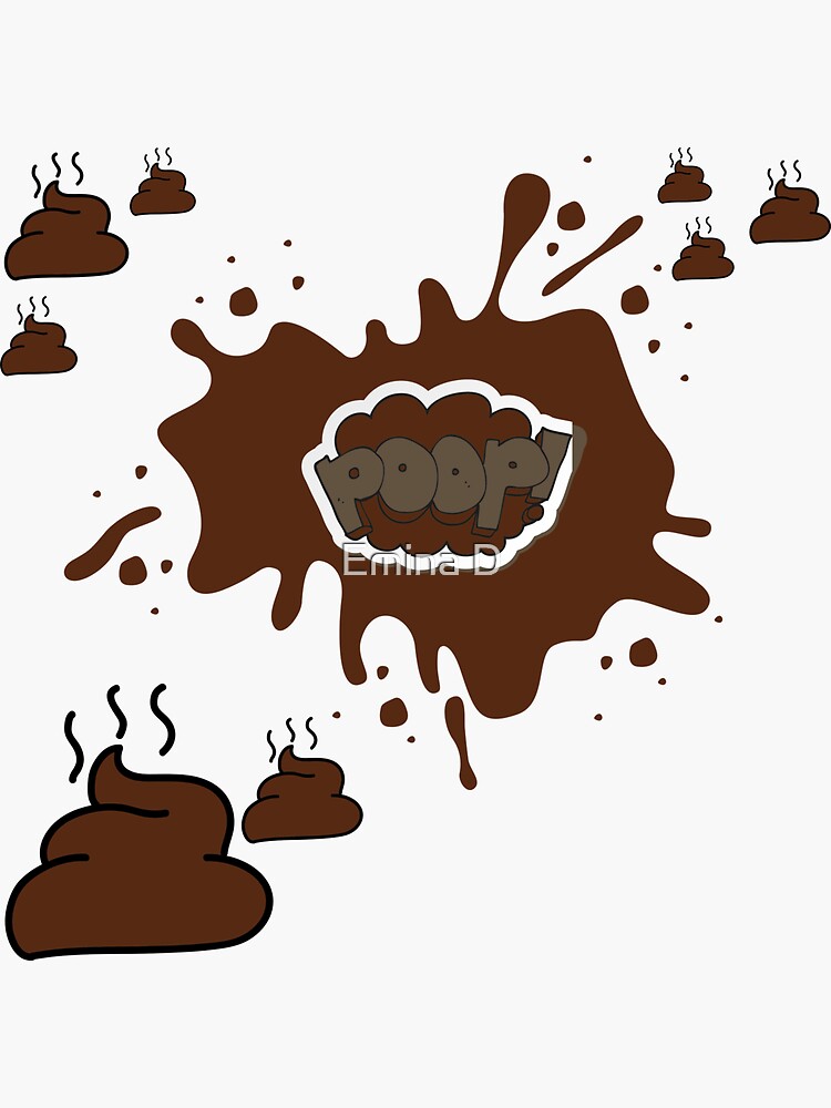 "POOP" Sticker for Sale by dobrescuemina | Redbubble